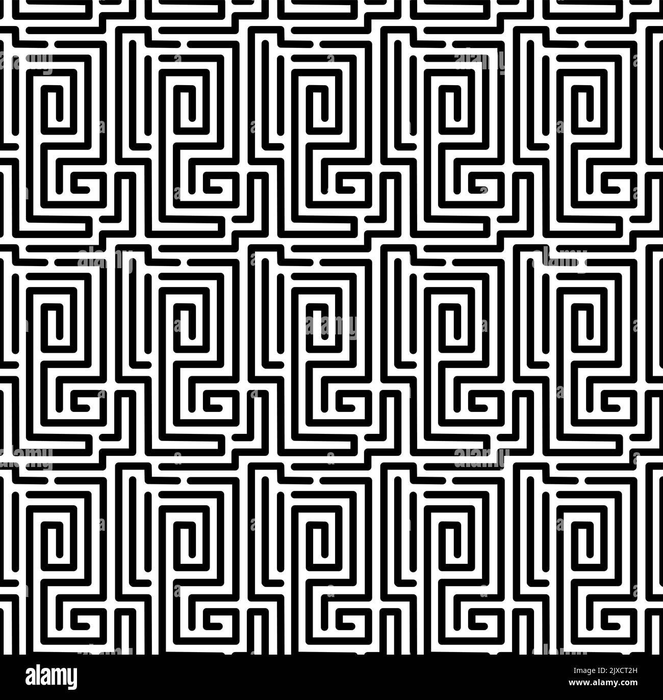 Stock simple linear pattern of black lines and angles.Seamless vector ...