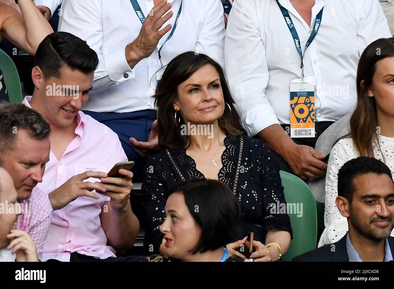 Lisa Wilkinson on day thirteen of the Australian Open tennis tournament ...