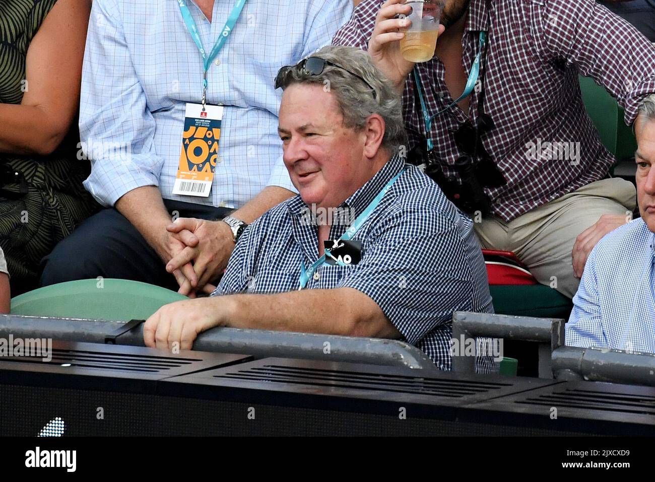 Andrew Burns on day thirteen of the Australian Open tennis tournament ...