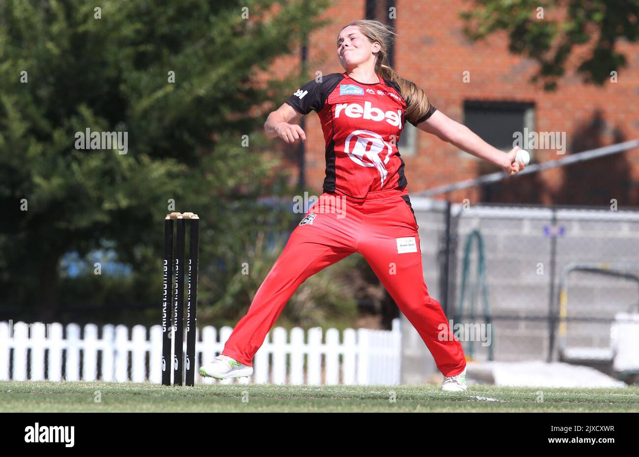 Sophie Molineux bowling for the Renegades during the Womens Big Bash ...
