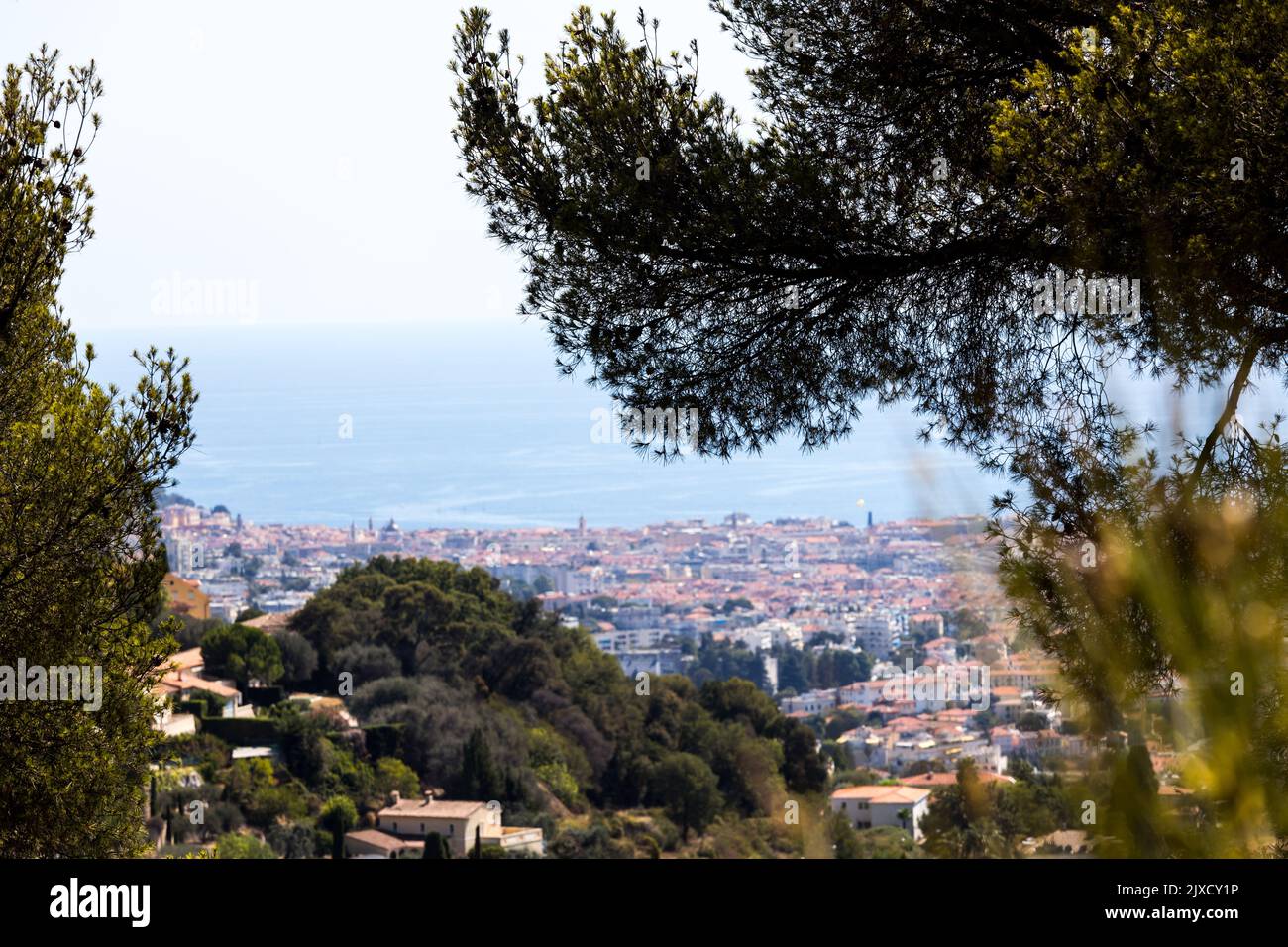 the historic town of Nice in france summer blur Stock Photo - Alamy