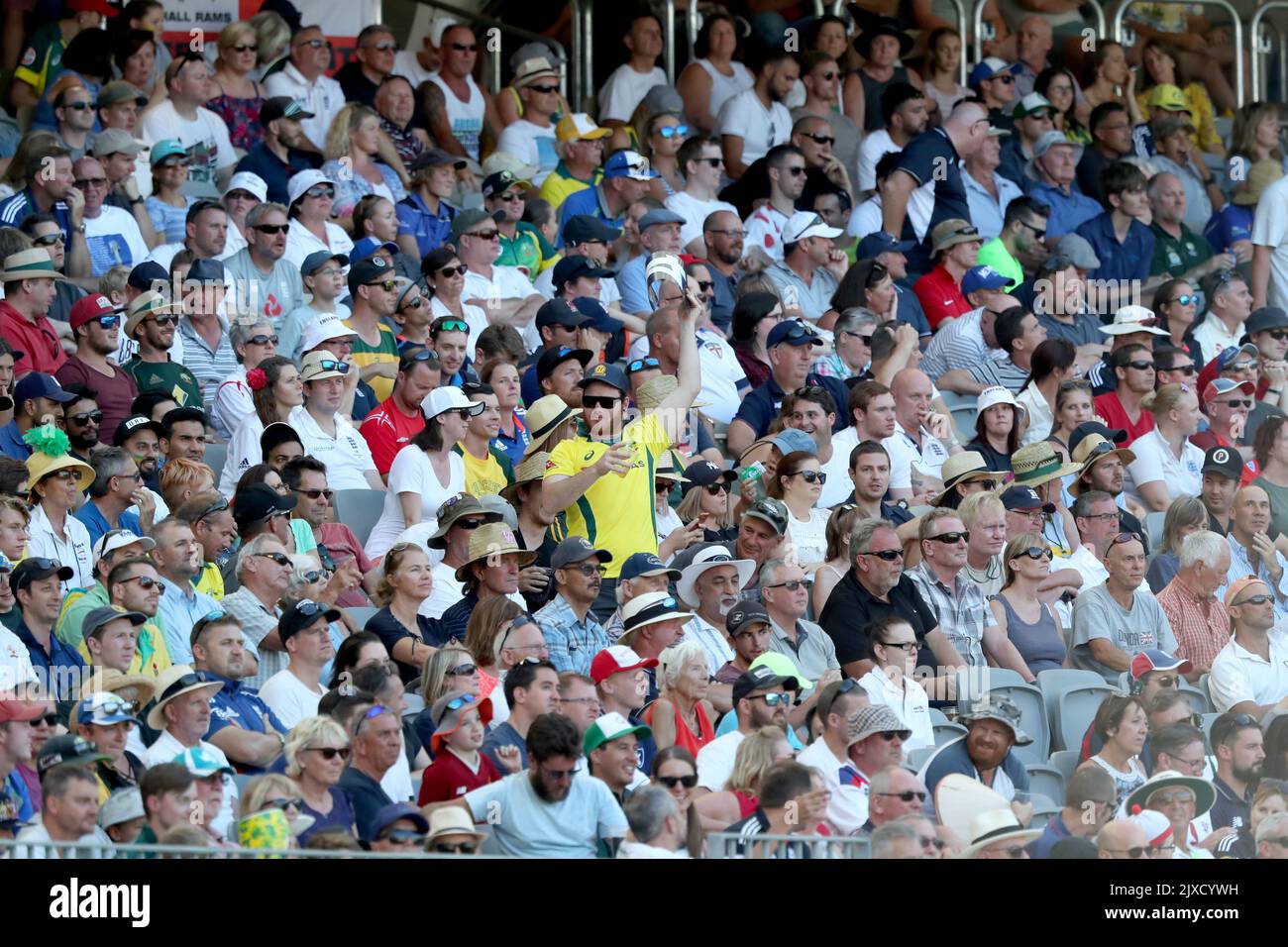 Fans cheer during the 5th One Day International (ODI) Series cricket ...