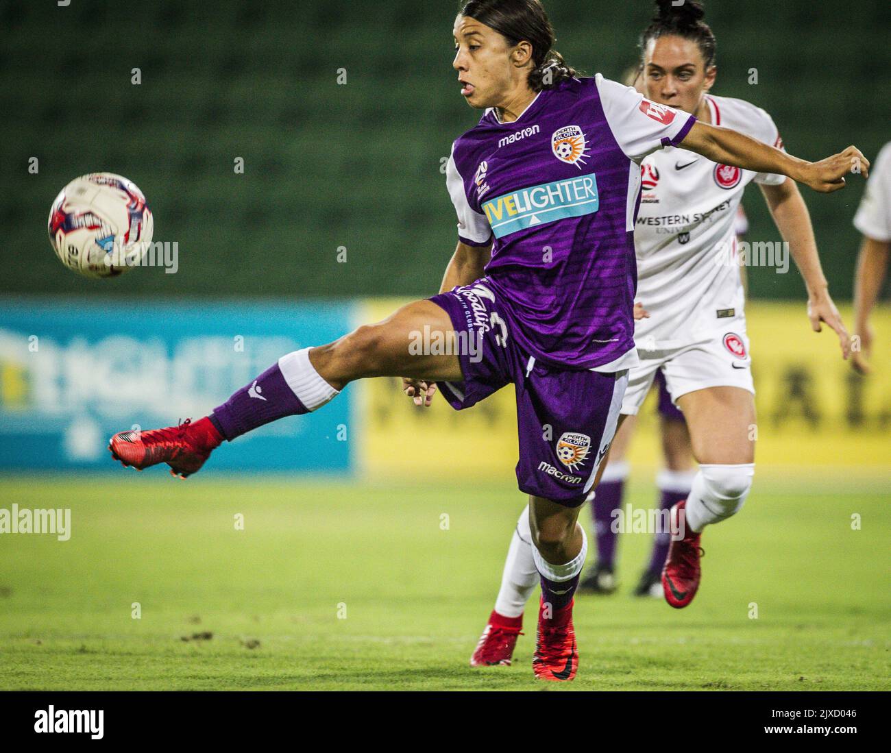 Samantha Kerr of the Perth Glory during the W-League Round 13 match ...
