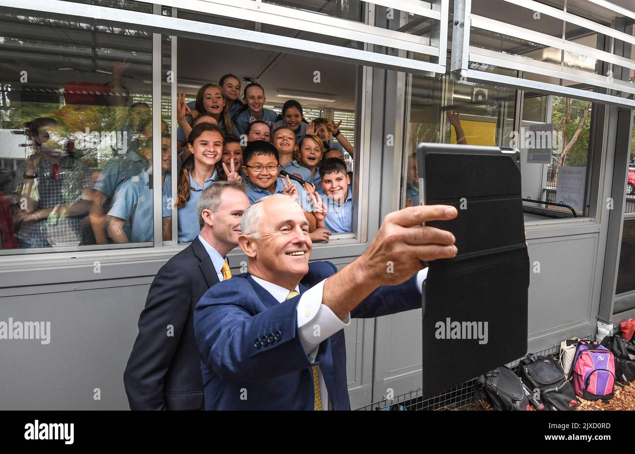 Prime Minister Malcolm Turnbull and Assistant Minister for Finance ...