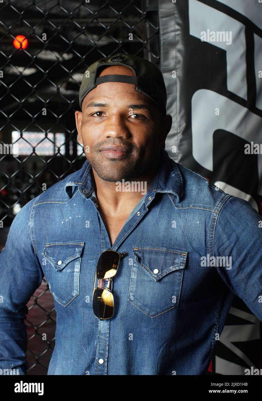 No. 1 UFC middleweight contender Yoel Romero poses for a photograph ...