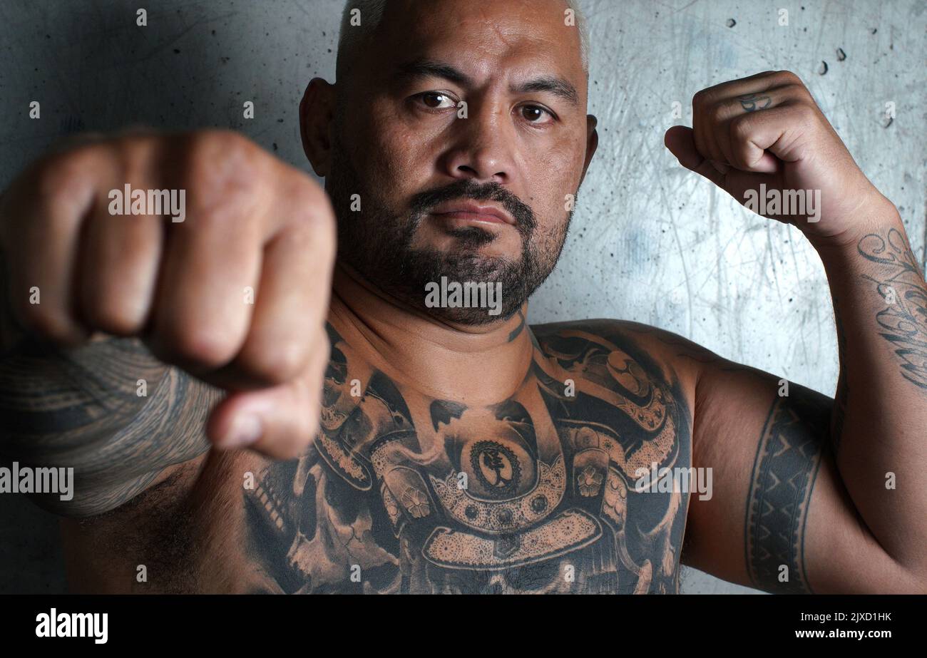 UFC No. 5 heavyweight contender Mark Hunt poses for a photograph during ...