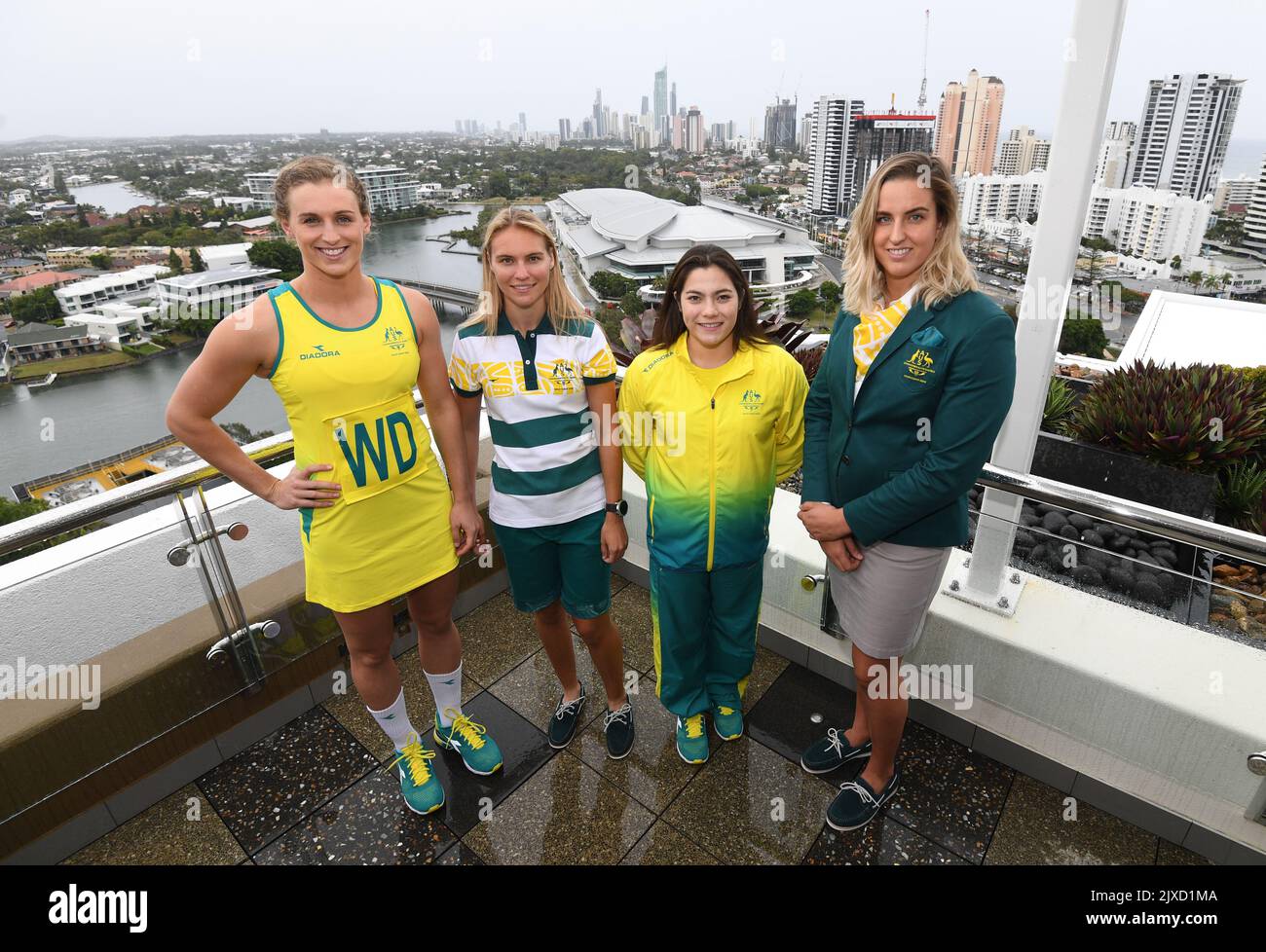 Australian athletes (left to right) Gabi Simpson (netball), Torita ...