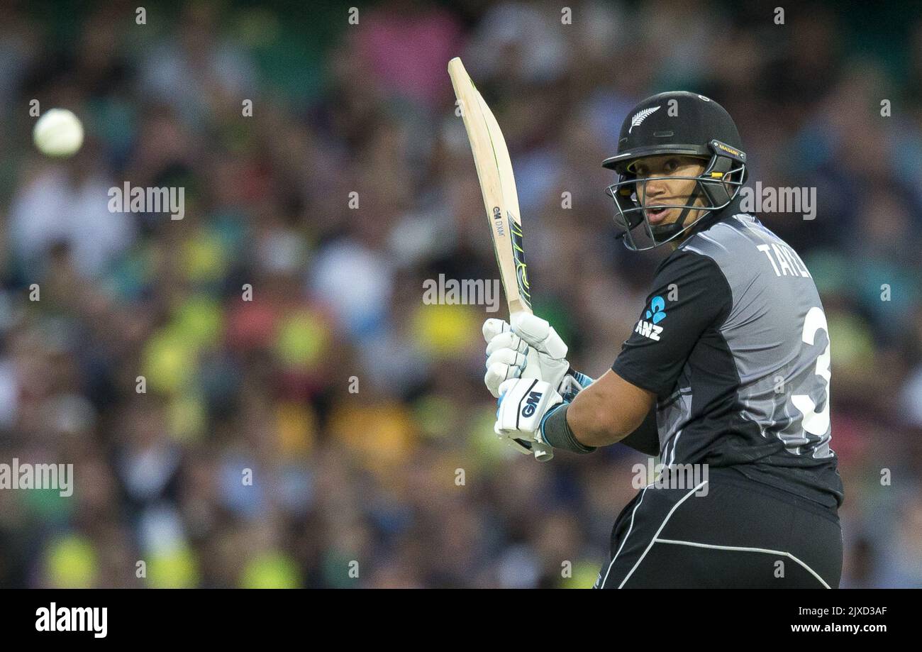Ross Taylor of New Zealand bats during the Trans Tasman Tri-Series T20 ...