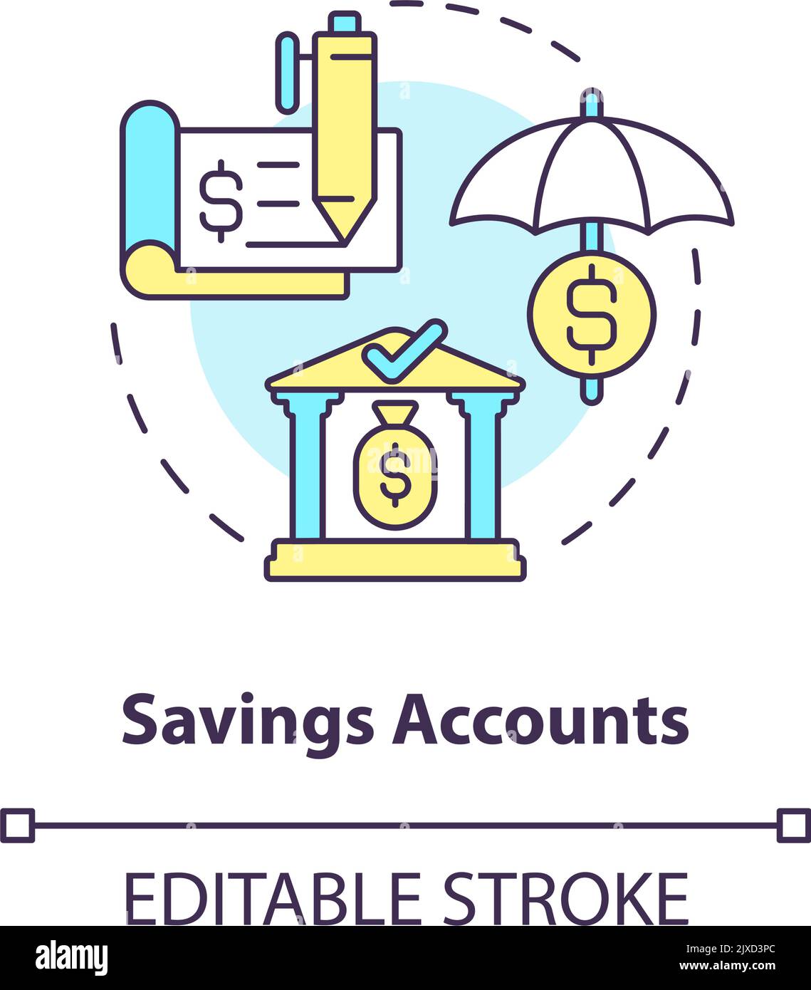 Savings accounts concept icon Stock Vector Image & Art - Alamy