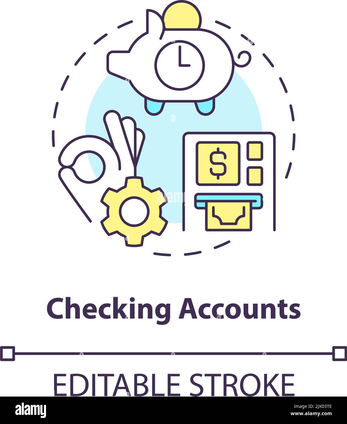 Checking accounts concept icon Stock Vector Image & Art - Alamy