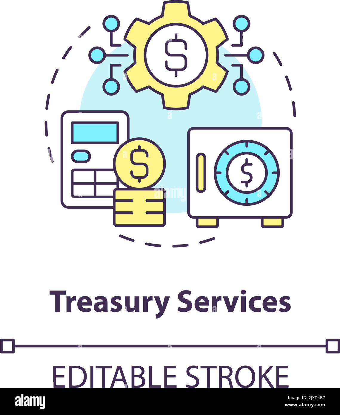 Treasury services concept icon Stock Vector Image & Art - Alamy