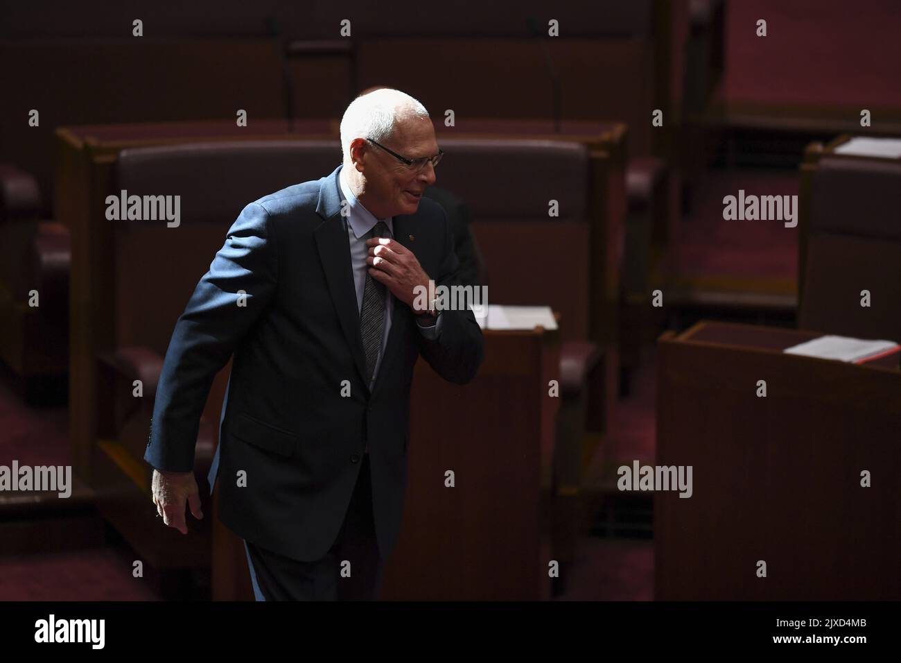 Liberal Senator Jim Molan is seen after being sworn in as Senator in ...