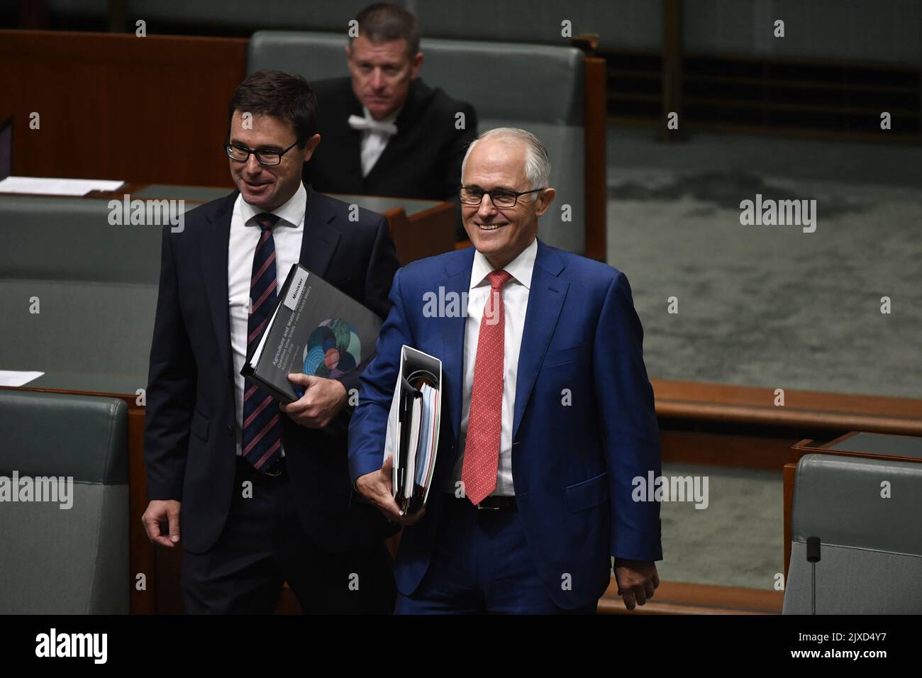 Prime Minister Malcolm Turnbull arrives for Question Time in the House ...