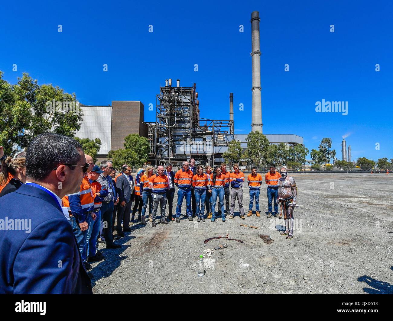 A traditional smoking ceremony is conducted by Aboriginal Elder uncle ...