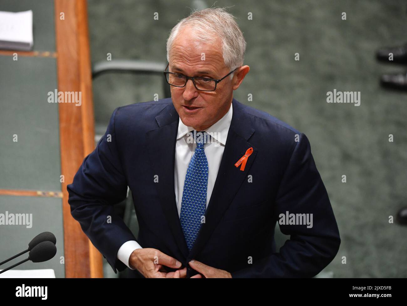 Prime Minister Malcolm Turnbull during Question Time in the House of ...