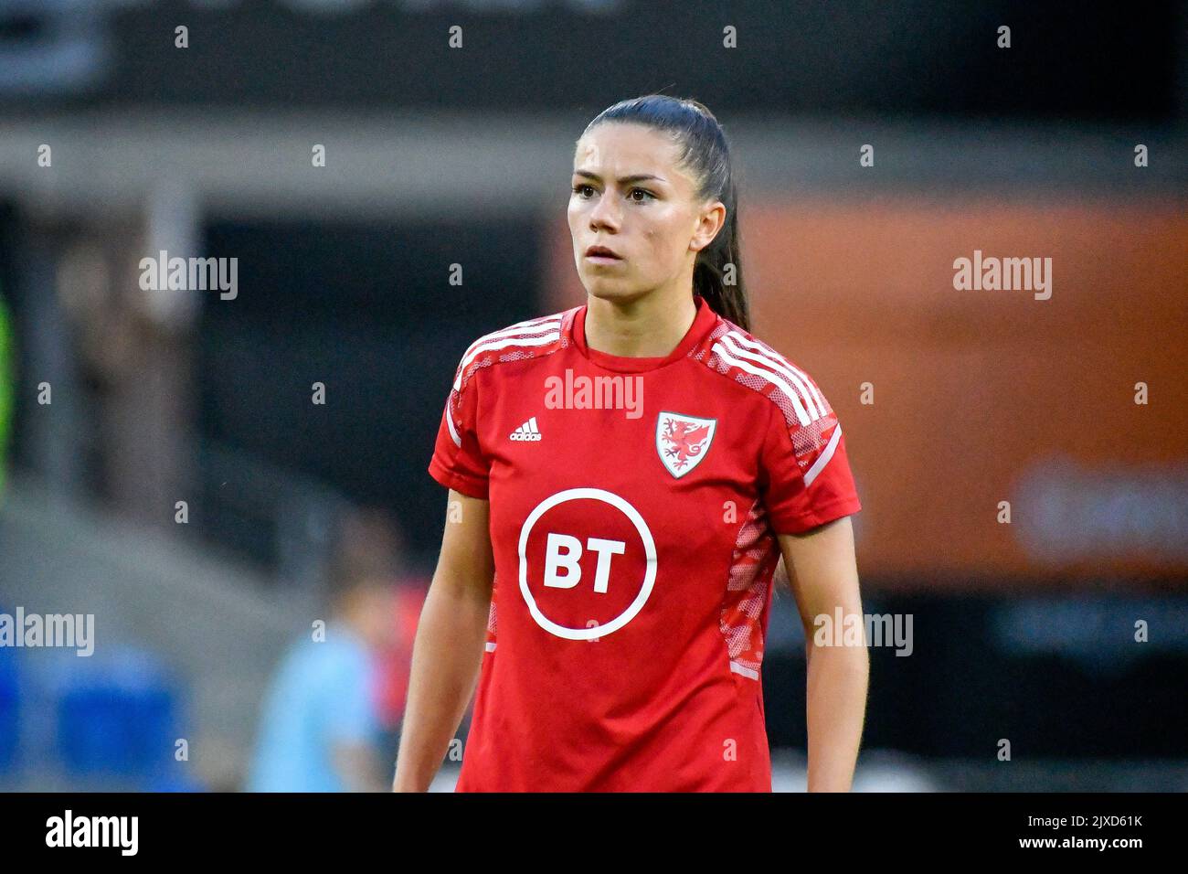 Cardiff, Wales. 6 September 2022. Ffion Morgan of Wales during the pre ...