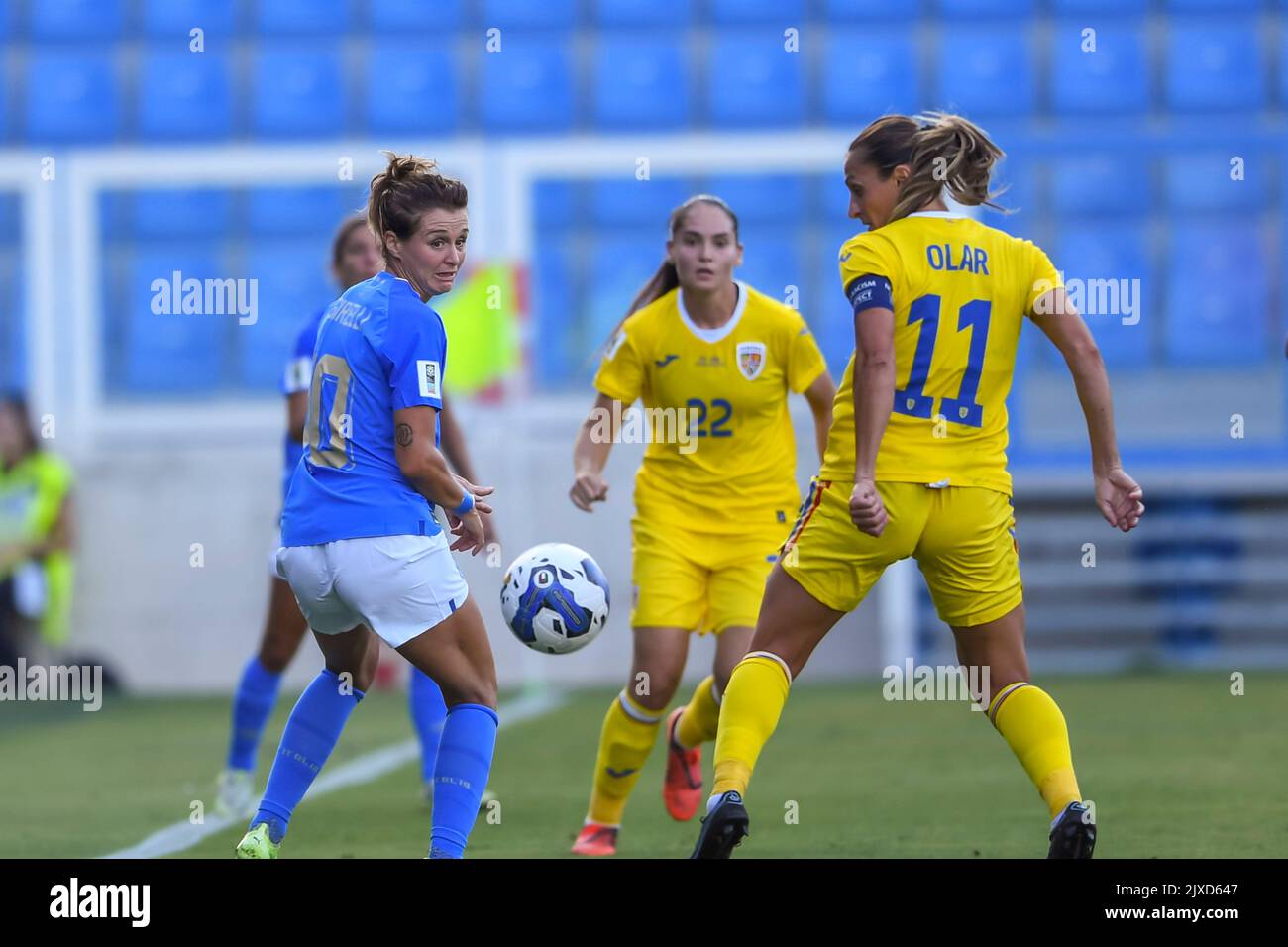 Cristiana Girelli (Italy)Florentina Olar (Romania) during the Fifa ...