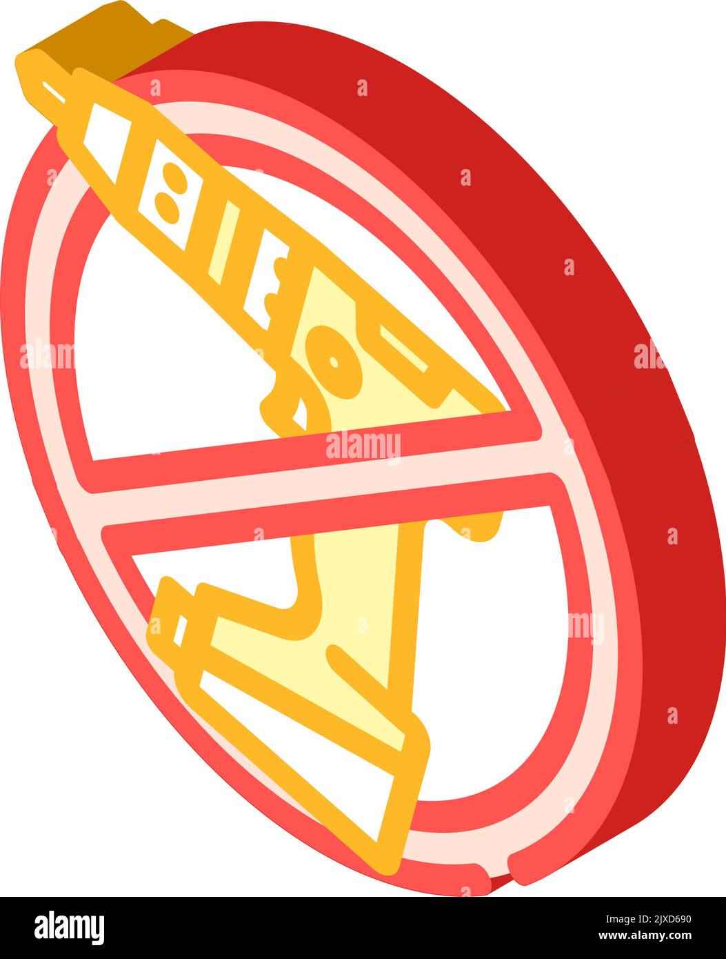 do not drill assembly furniture isometric icon vector illustration ...