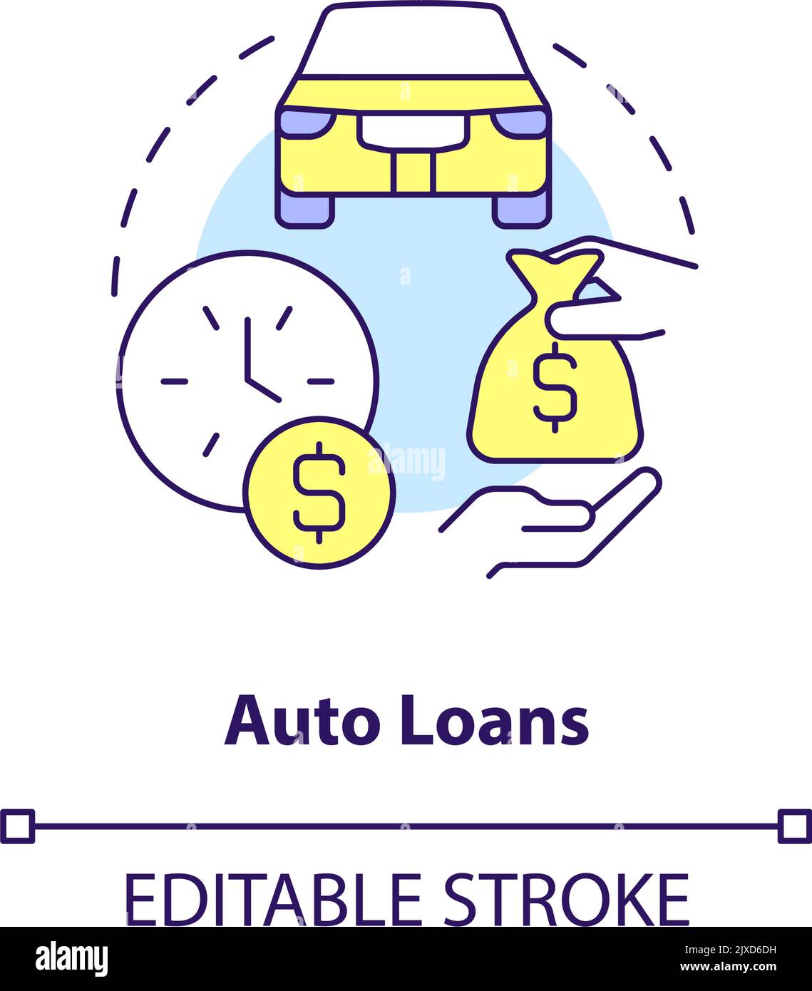 Auto loans concept icon Stock Vector Image & Art - Alamy