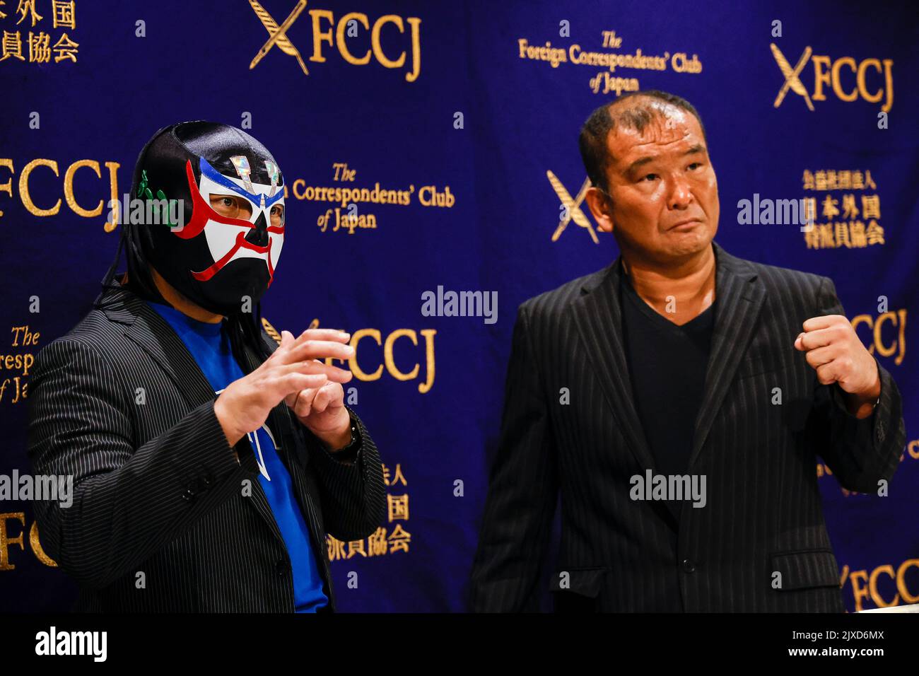 Tokyo, Japan. 07th Sep, 2022. (L to R) Japanese Pro Wrestlers The Great ...