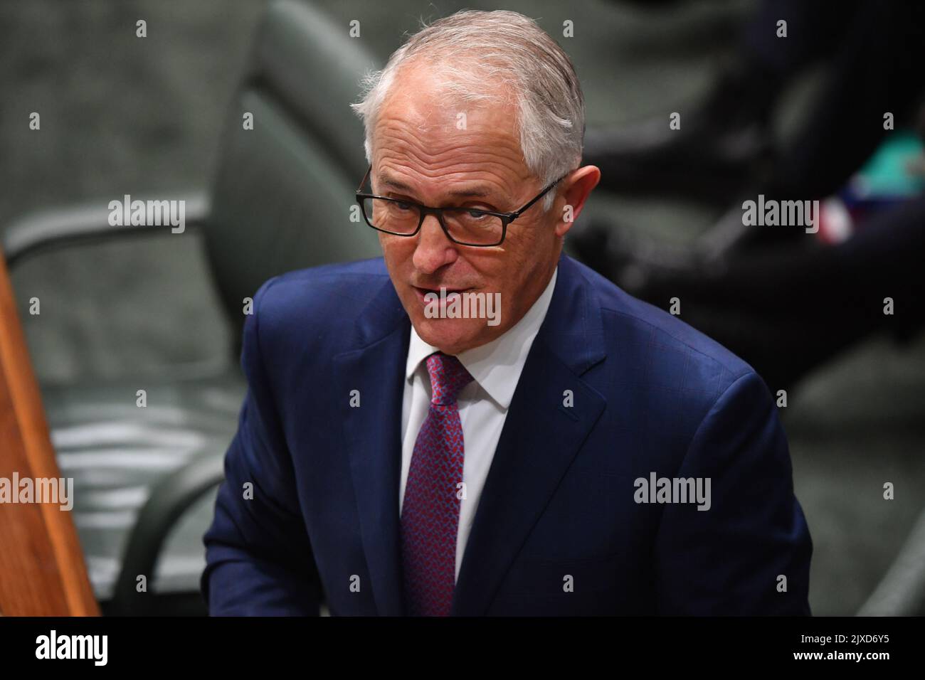 Prime Minister Malcolm Turnbull during Question Time in the House of ...