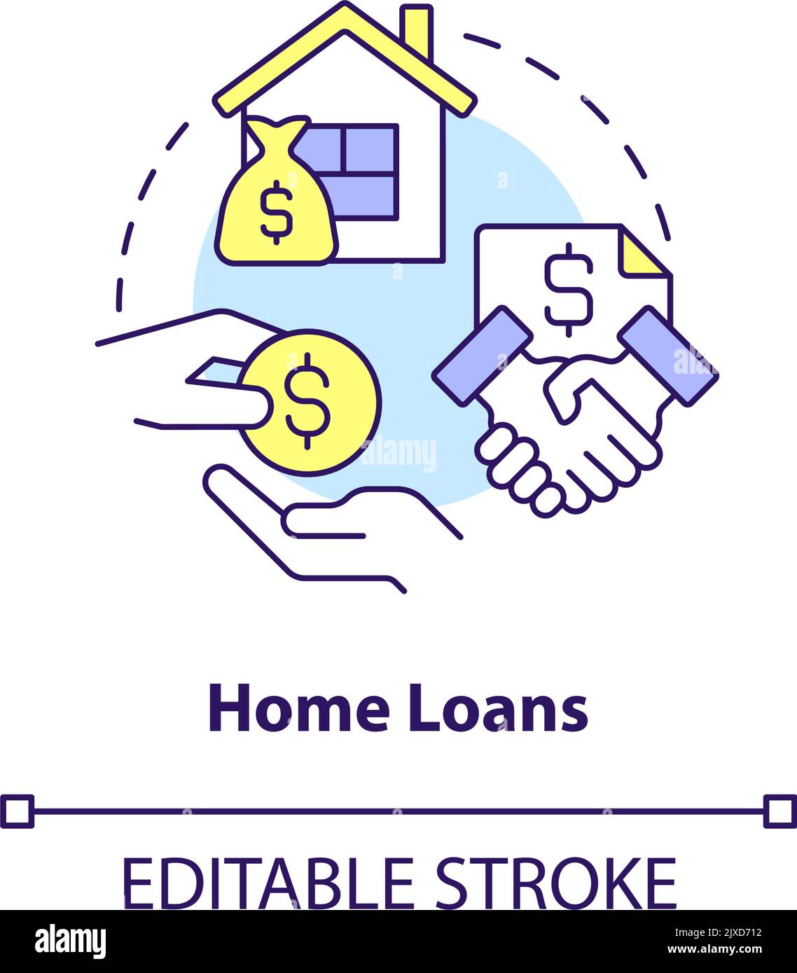 Home loans concept icon Stock Vector Image & Art - Alamy