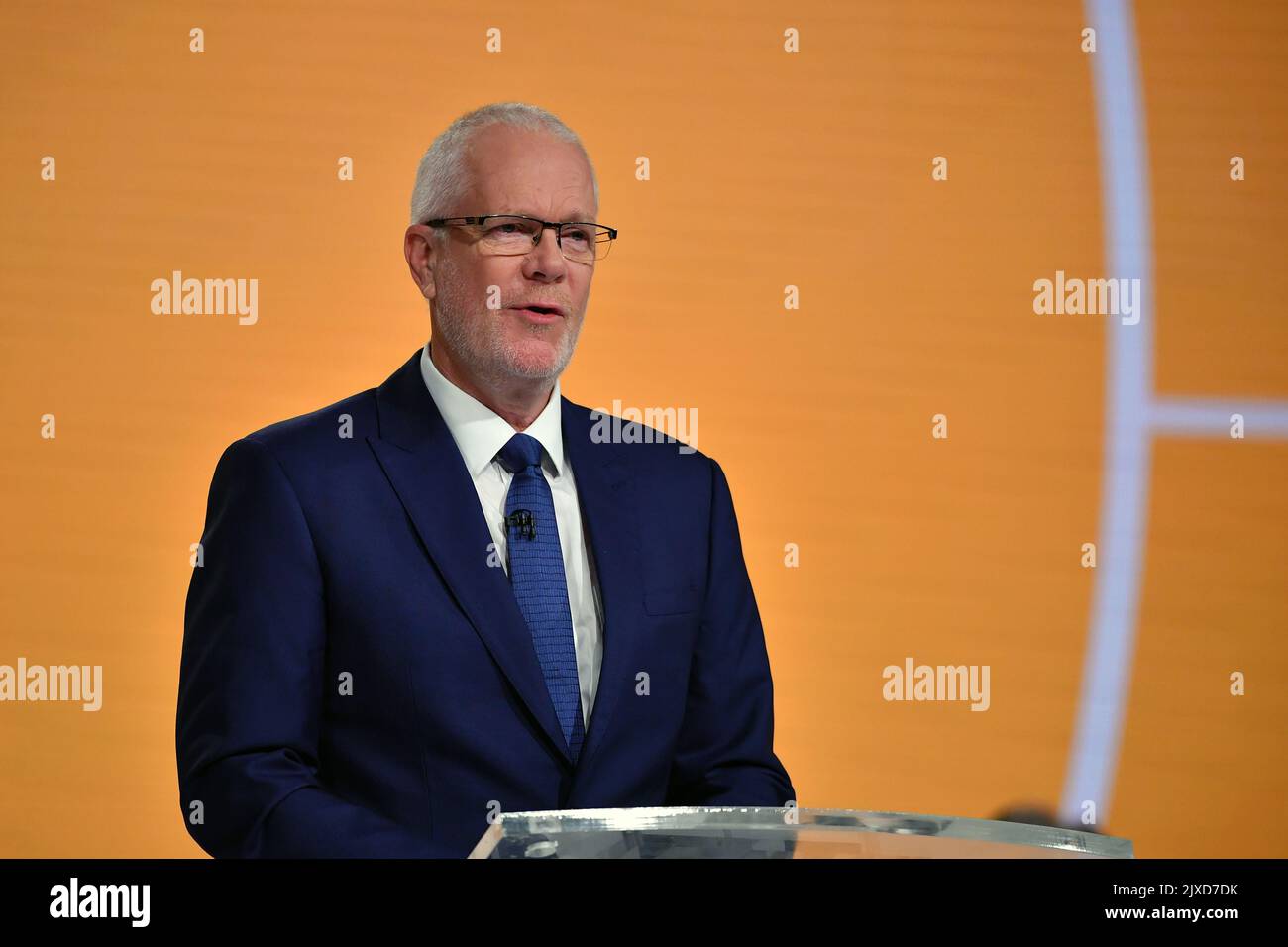ABC Chairman Justin Milne is seen speaking during the ABC Annual Public ...