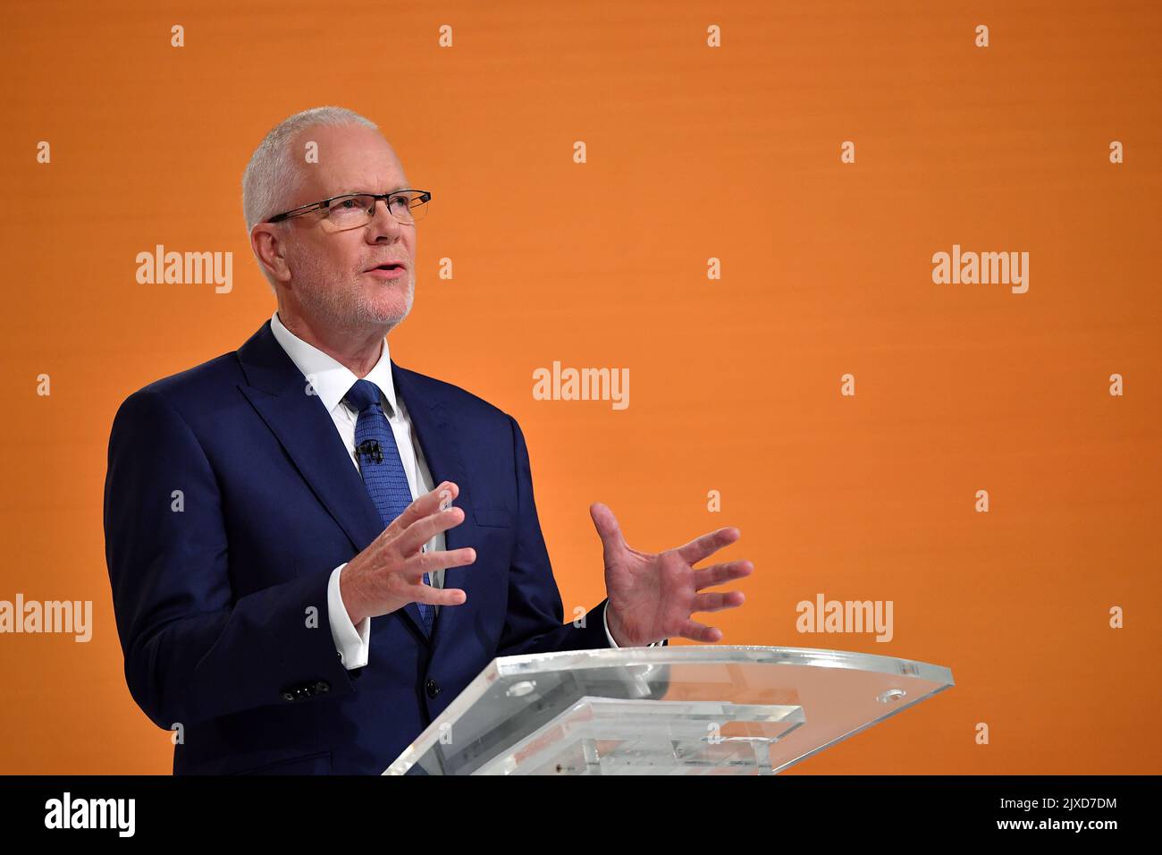 ABC Chairman Justin Milne is seen speaking during the ABC Annual Public ...