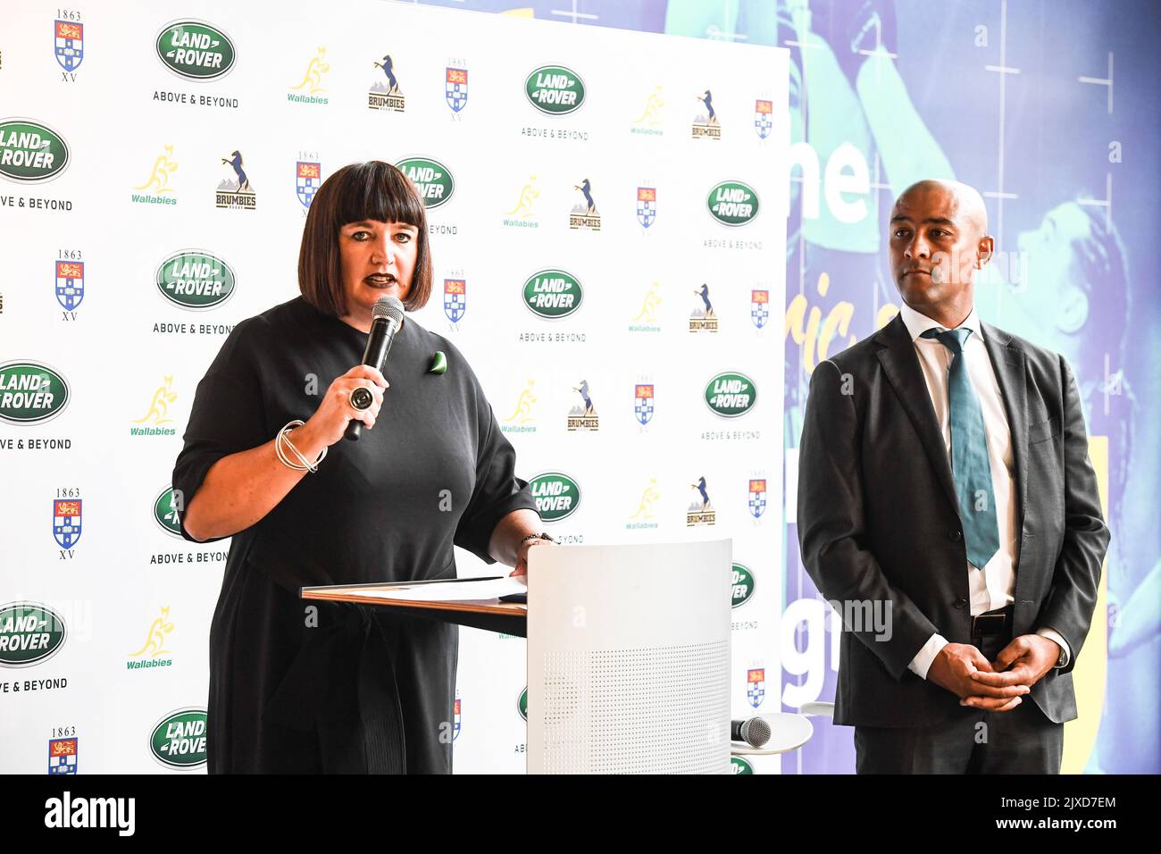 Rugby Australia'€™s new CEO Raelene Castle speaks during a media event ...