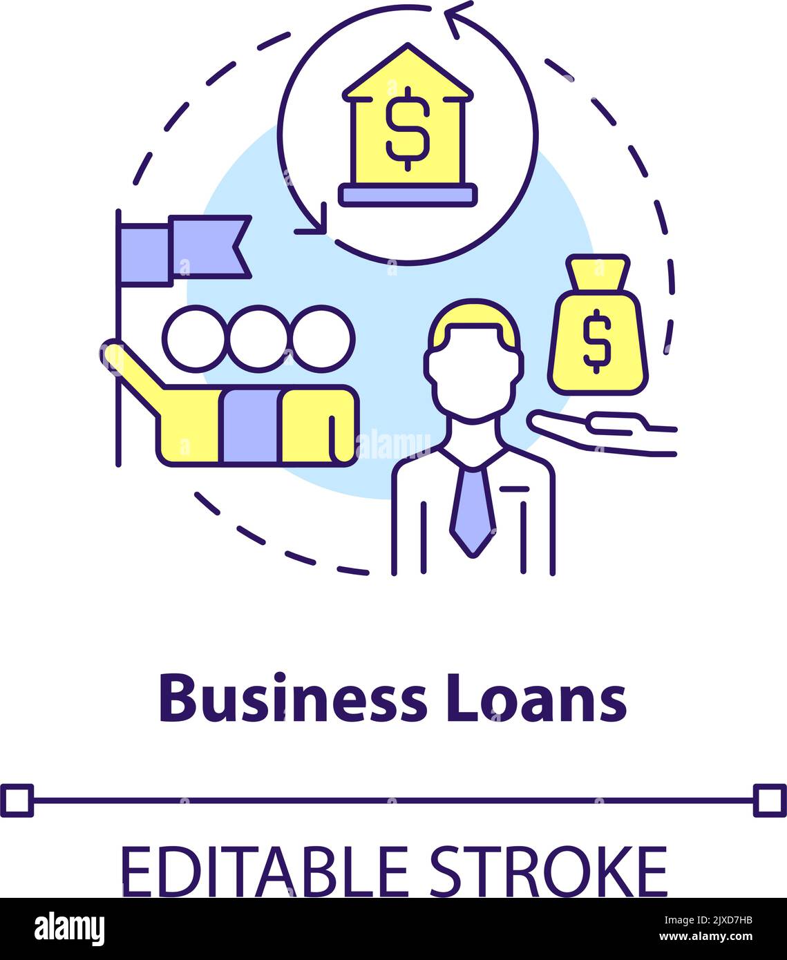 Business loans concept icon Stock Vector Image & Art - Alamy