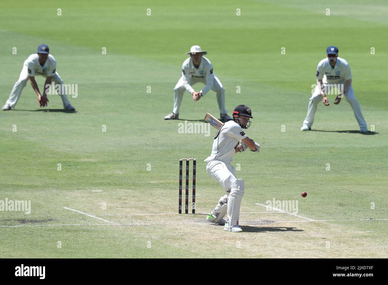 Shaun Marsh of Western Australia plays a shot during day 2 of the round ...