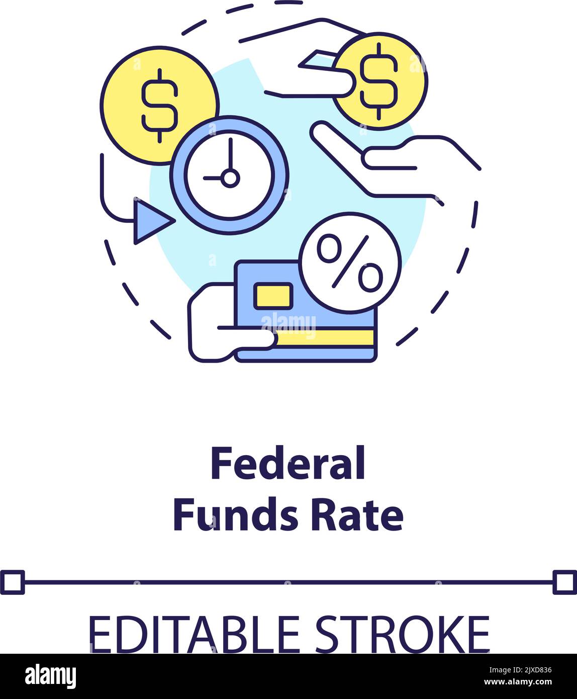 Federal funds rate concept icon Stock Vector Image & Art - Alamy