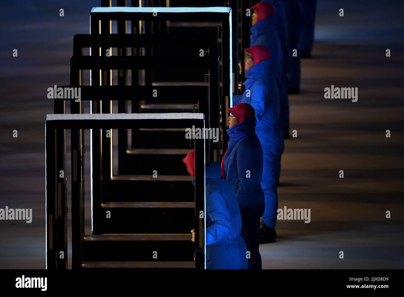 Performers are seen during the Opening Ceremony of the PyeongChang 2018 ...