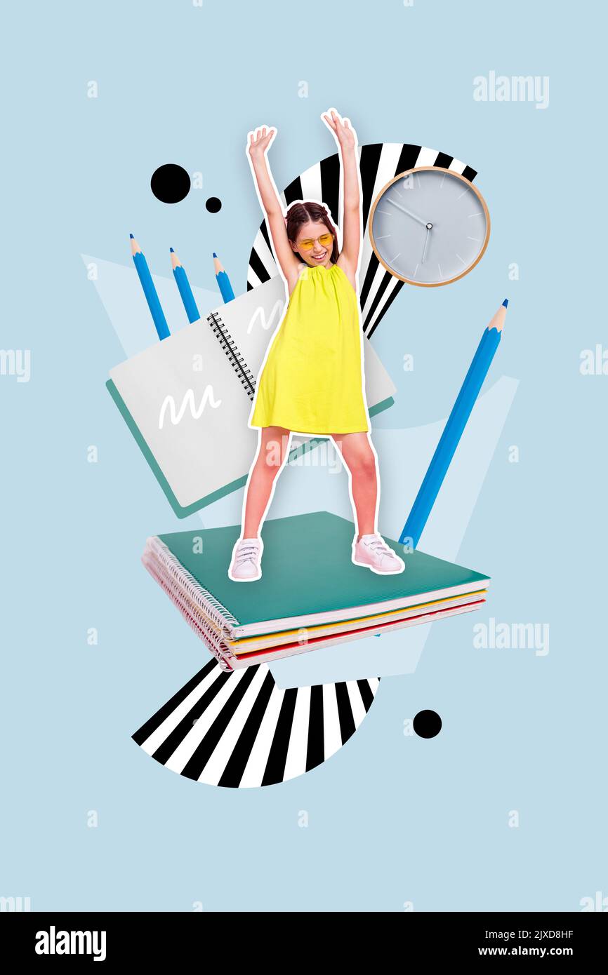 Exclusive painting magazine sketch image of little child dancing big ...