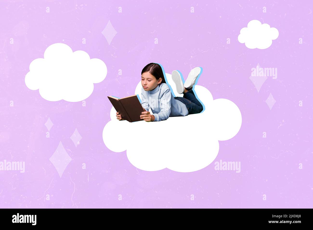 Photo sketch graphics artwork picture of dreamy charming small kid ...