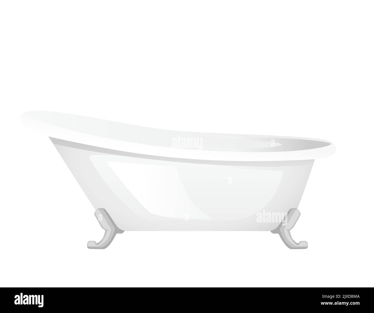 Modern bath vector illustration isolated on white background equipment ...