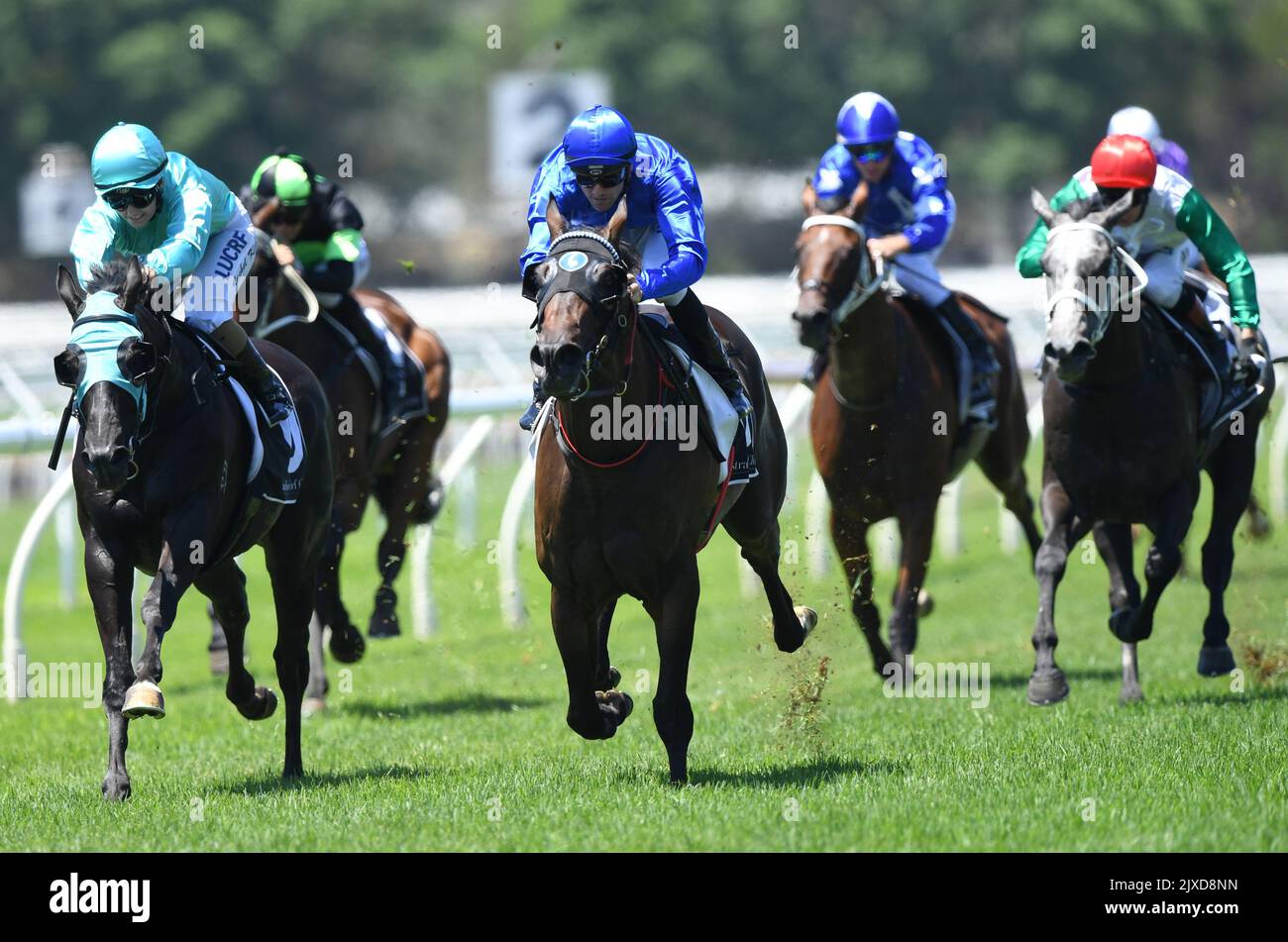 Bejing Board ridden by Tye England (centre) wins race 2, the Davali ...