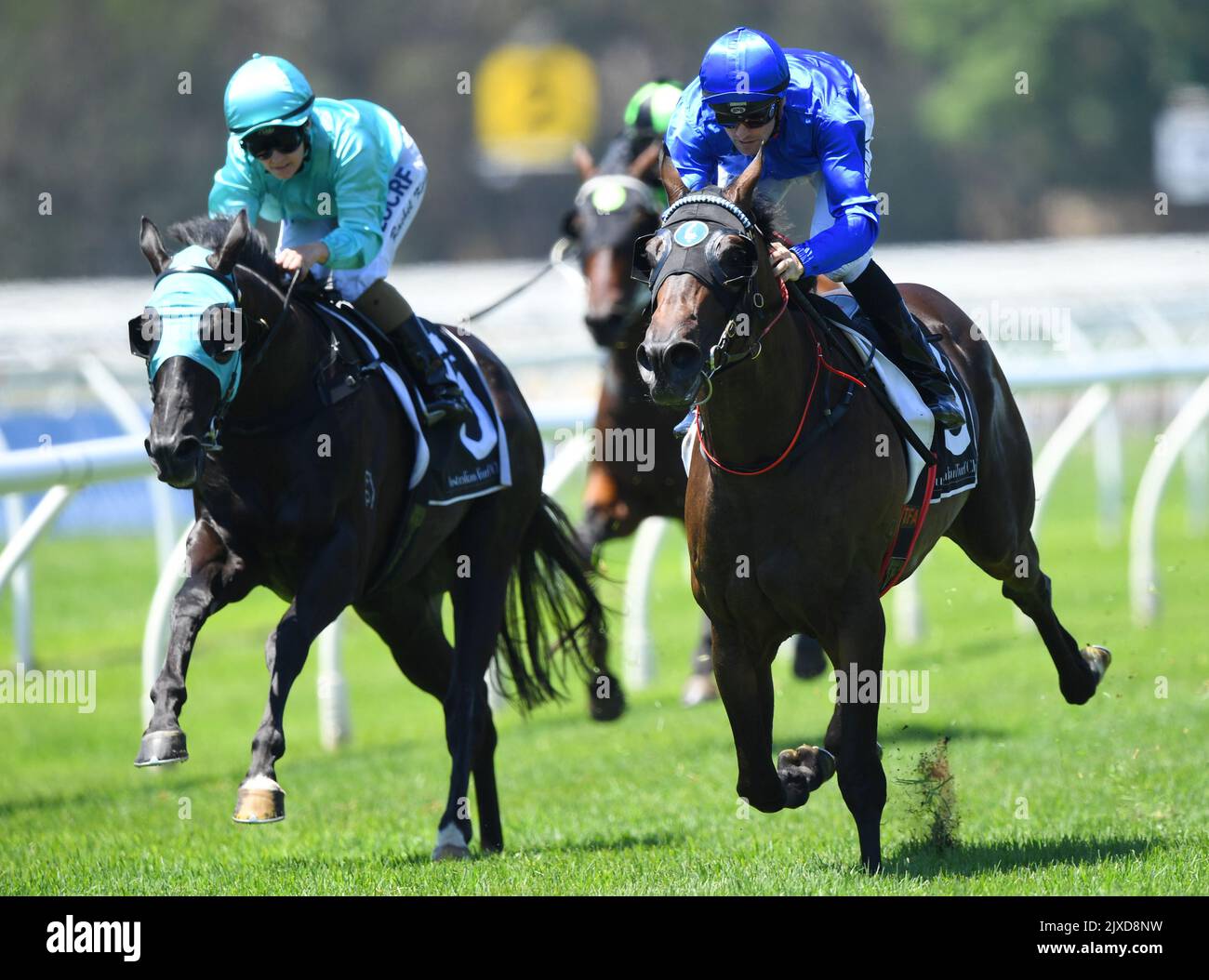 Bejing Board ridden by Tye England (right) wins race 2, the Davali ...