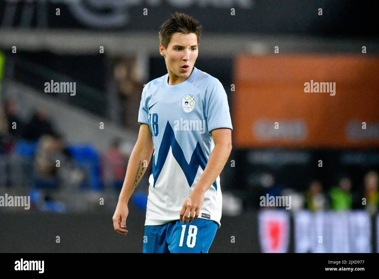 Cardiff, Wales. 6 September 2022. Manja Rogan of Slovenia during the ...