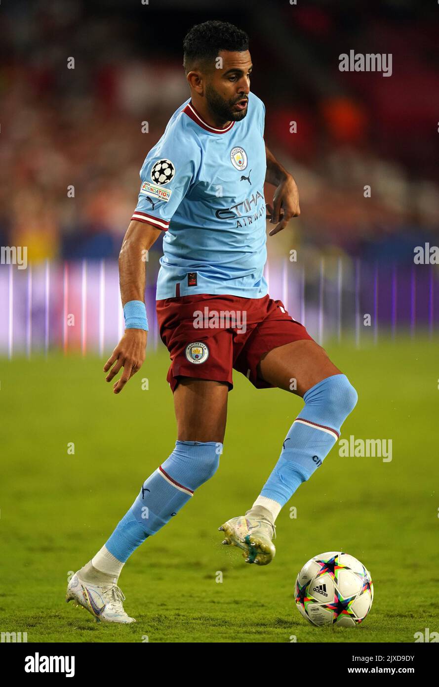 Manchester City's Riyad Mahrez during the UEFA Champions League Group G ...