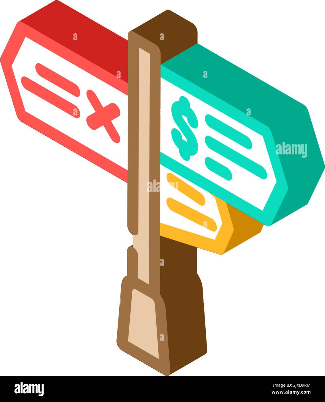 way choice business ethics isometric icon vector illustration Stock ...