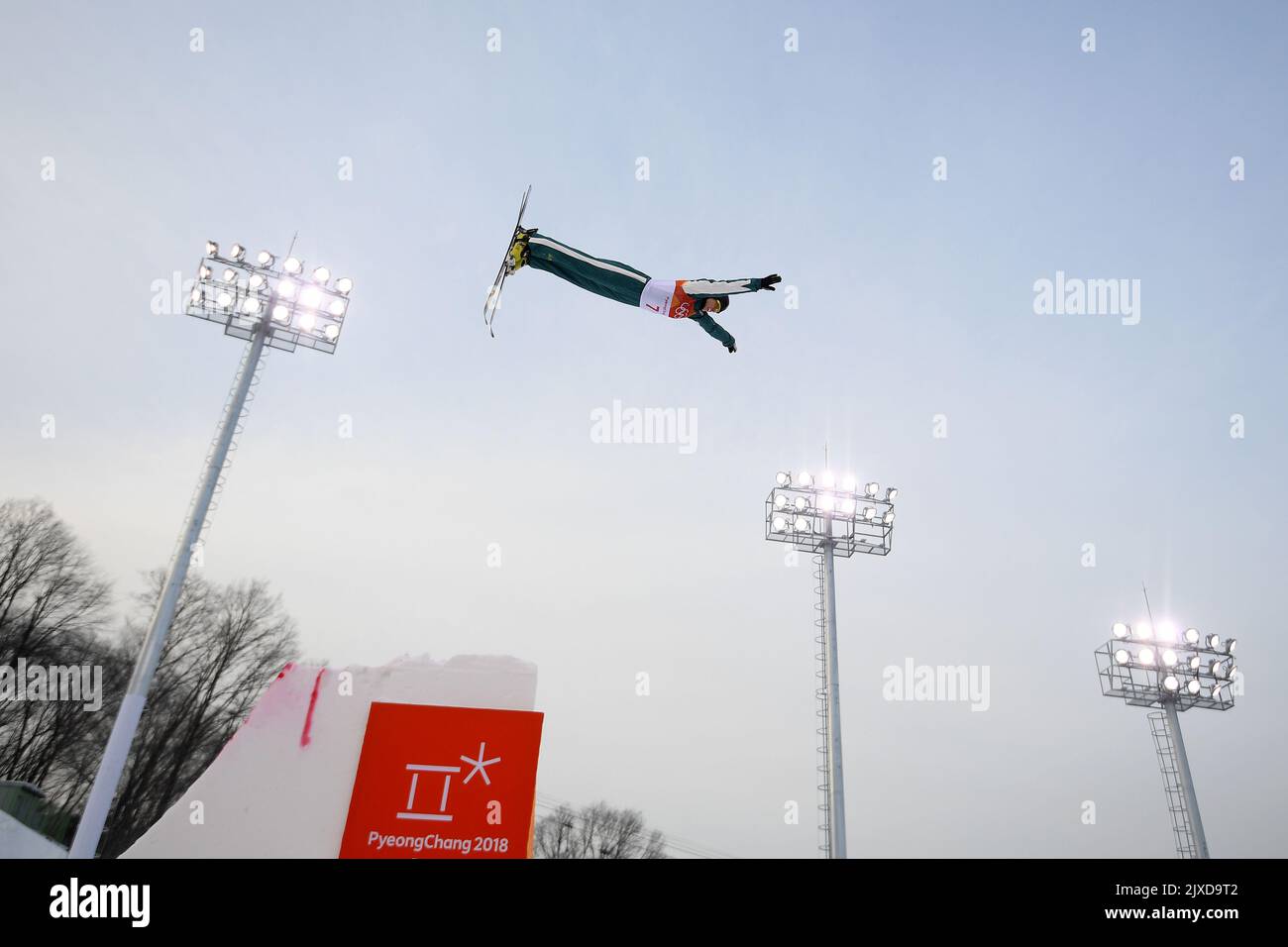 Laura Peel of Australia jumps during freestyle aerials training at ...