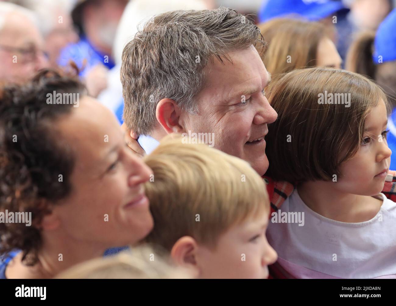 Liberal MP Matthew Groom with his family at the Tasmanian Liberal Party ...