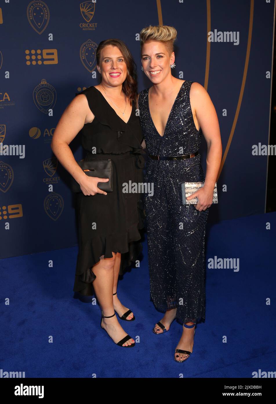 Cricket player Elyse Villani with Lauren Morecroft pose for a ...