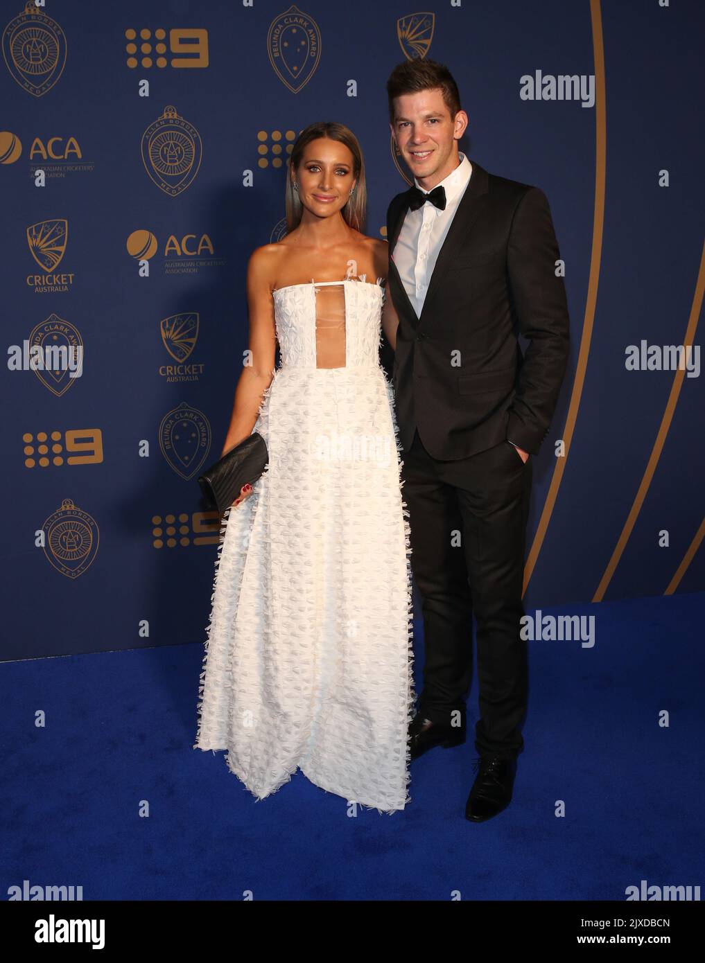 Cricket player Tim Payne and his wife Bonnie Paine pose for a ...