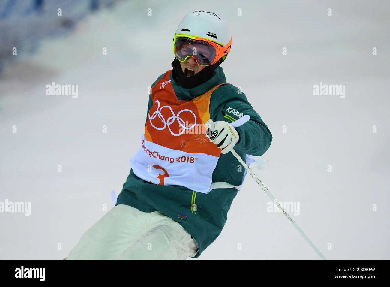 Matt Graham of Australia reacts after finishing his run in the Men's ...