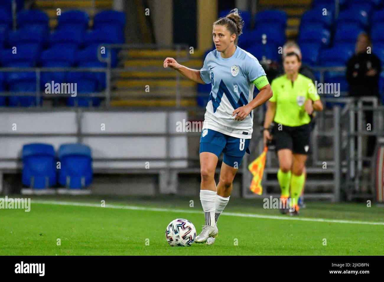 Cardiff, Wales. 6 September 2022. Mateja Zver of Slovenia in action ...