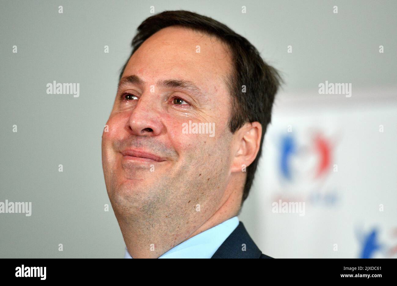 Minister for Trade, Tourism and Investment Steven Ciobo tears up at a ...