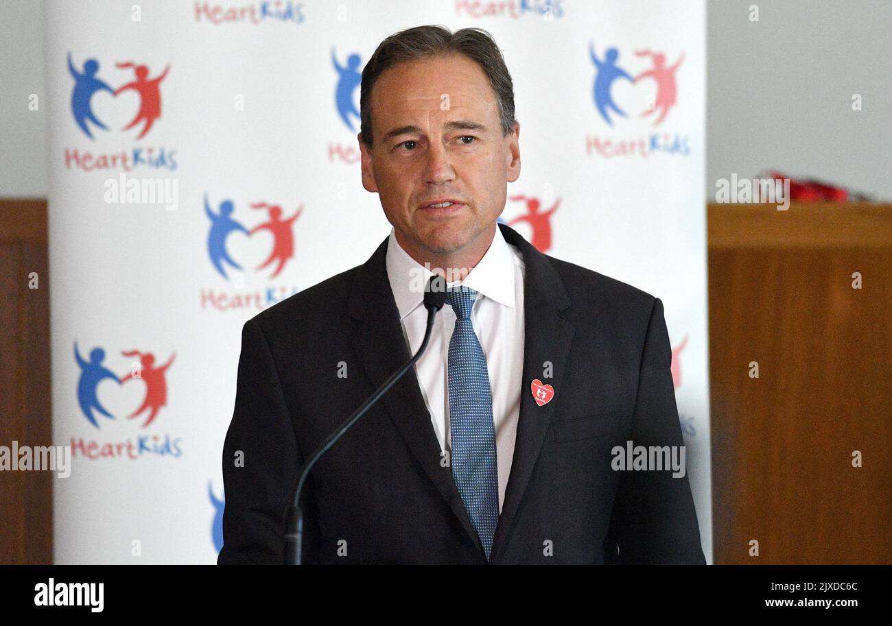 Minister for Health Greg Hunt speaks at a National Childhood Heart ...
