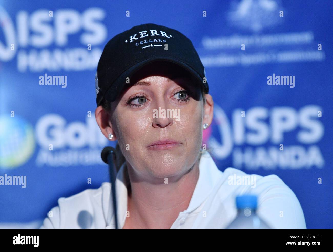 American golfer Cristie Kerr speaks during the Australian Women's Open ...